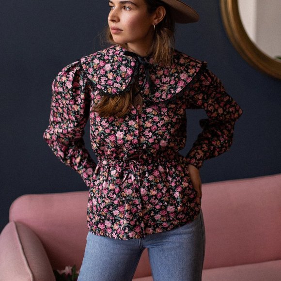 Tops | Last Puff Sleeve Blouse With Statement Women Collar Prairie ...